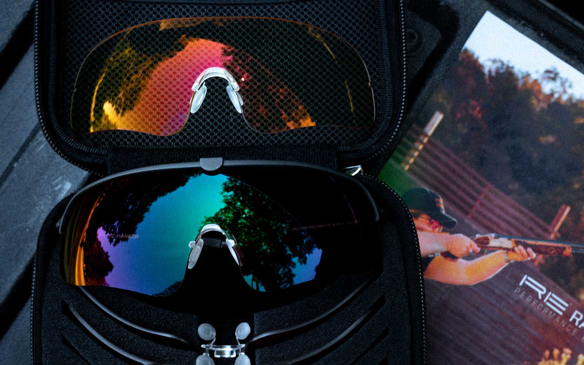 Shooting eye protection glasses with interchangeable frames